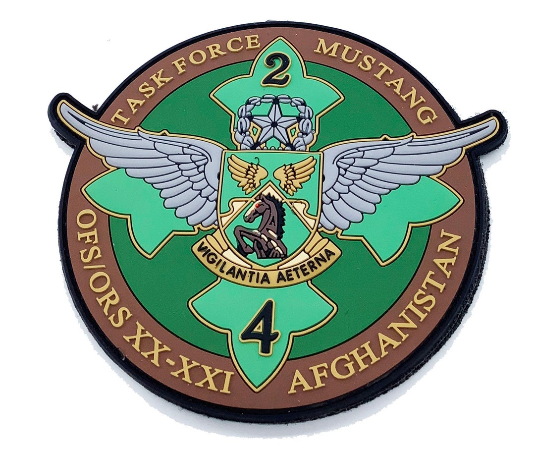 US Army Task Force Mustang PVC Patch With Hook and Loop - Etsy
