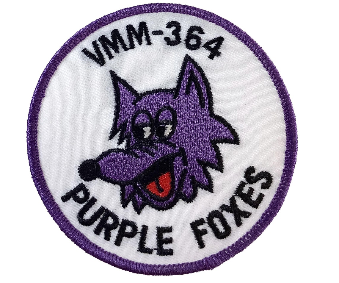 Vmm-364 Purple Foxes white Background Squadron Patch Sew | Etsy