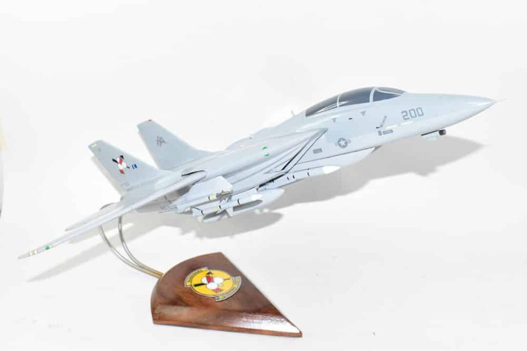 VF-103 Sluggers F-14a 1993 Tomcat Model, 1/42 18 Scale, Mahogany, Navy ...