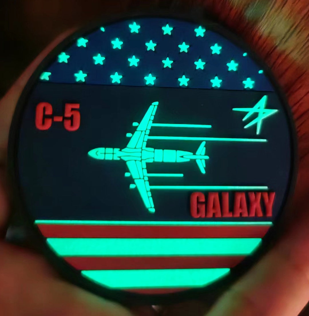 Lockheed Martin C-5 Galaxy Flag GITD PVC Patch With Hook and - Etsy