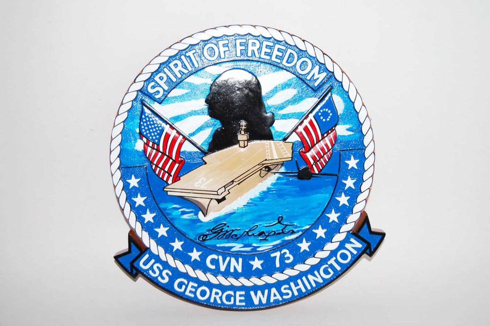 Cvn 73 Washington Plaque Etsy Cvn 73 Washington Plaque Etsy