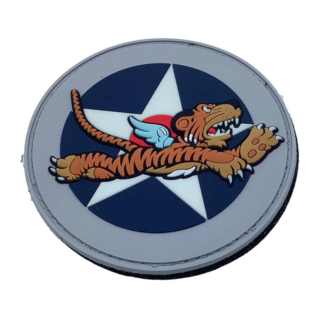 US Army Air Corps WWII Flying Tigers PVC Patch With Hook and Loop - Etsy