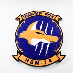 HSM-74 Swamp Fox Plaque - Etsy
