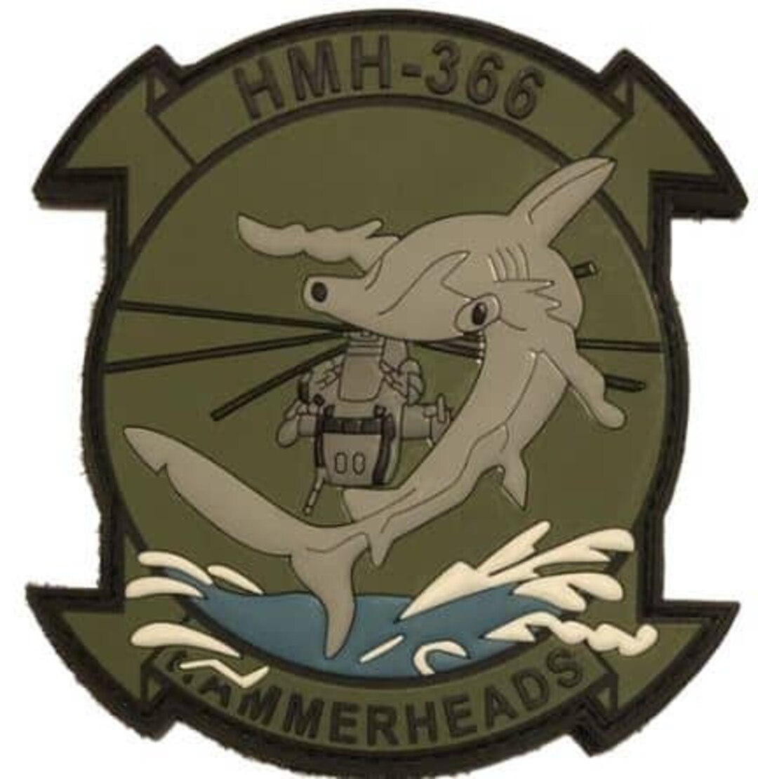 HMH-366 Hammerheads PVC OD Green Patch With Hook and Loop - Etsy