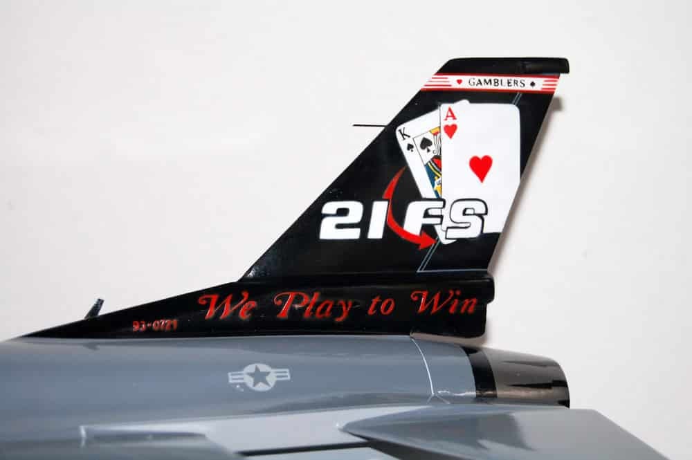 21st Fighter Squadron Gamblers F-16 Fighting Falcon Model - Etsy
