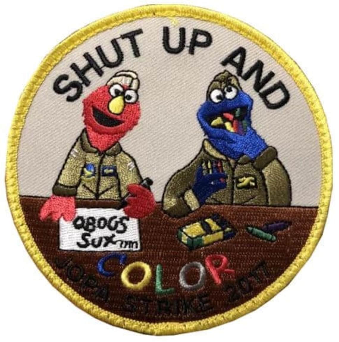 Shut Up and Color Patch Plastic Backing | Etsy