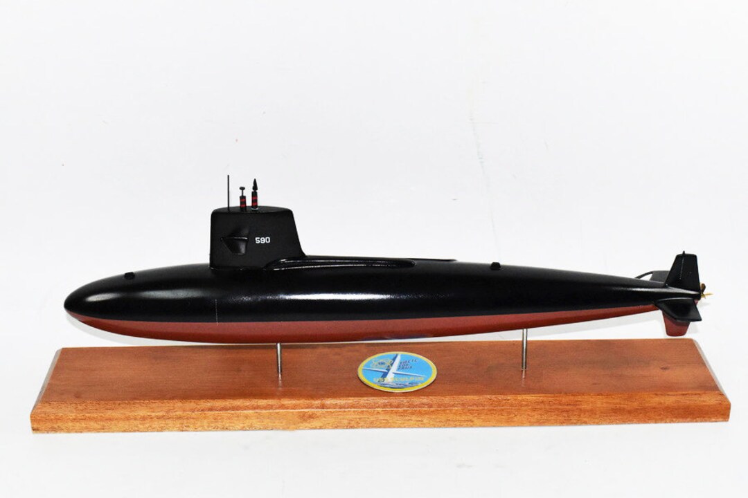 USS Sculpin SSN-590 Submarine Model, Navy, 20 Scale Model, Mahogany ...