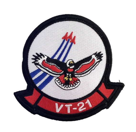 VT-21 Red Hawks Squadron Patch Plastic Backing - Etsy