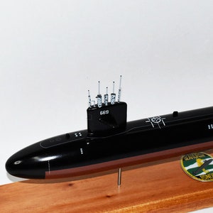 USS Seahorse SSN-669 Submarine Model, US Navy, Scale Model, Mahogany ...
