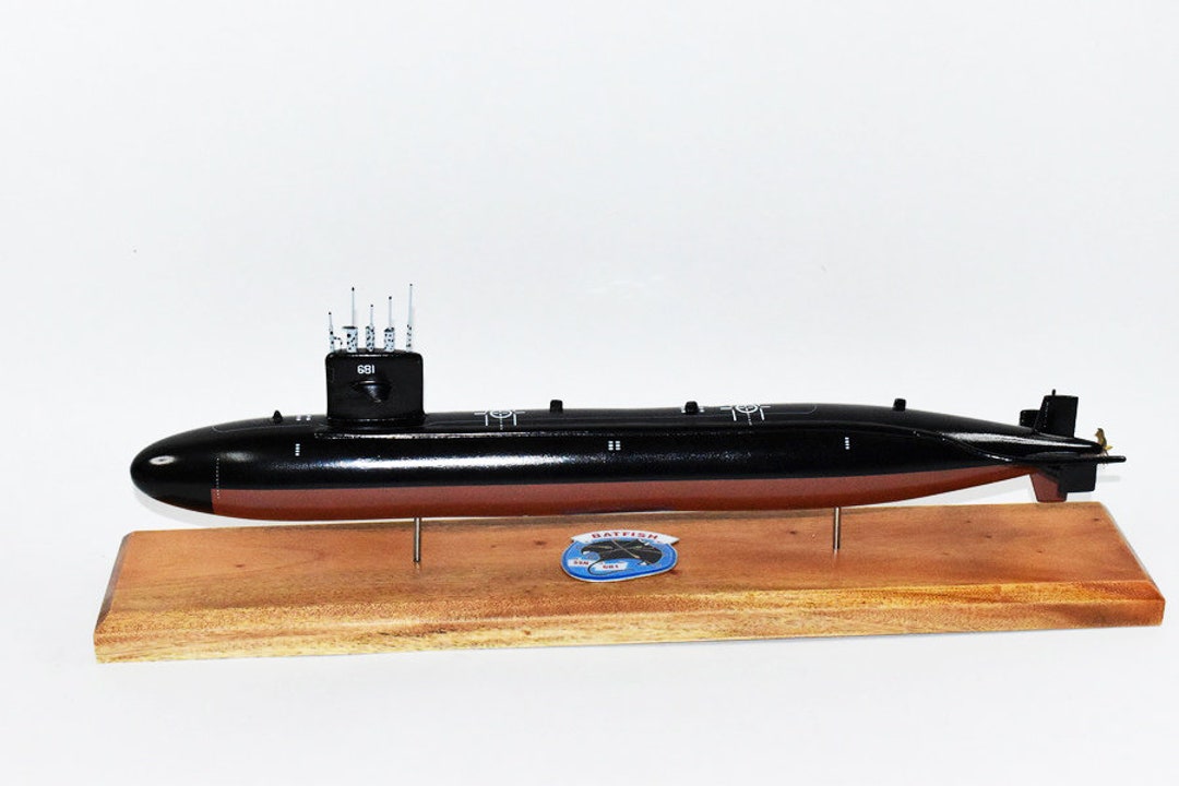 USS Batfish SSN-681 Submarine Model, US Navy, Scale Model, Mahogany ...