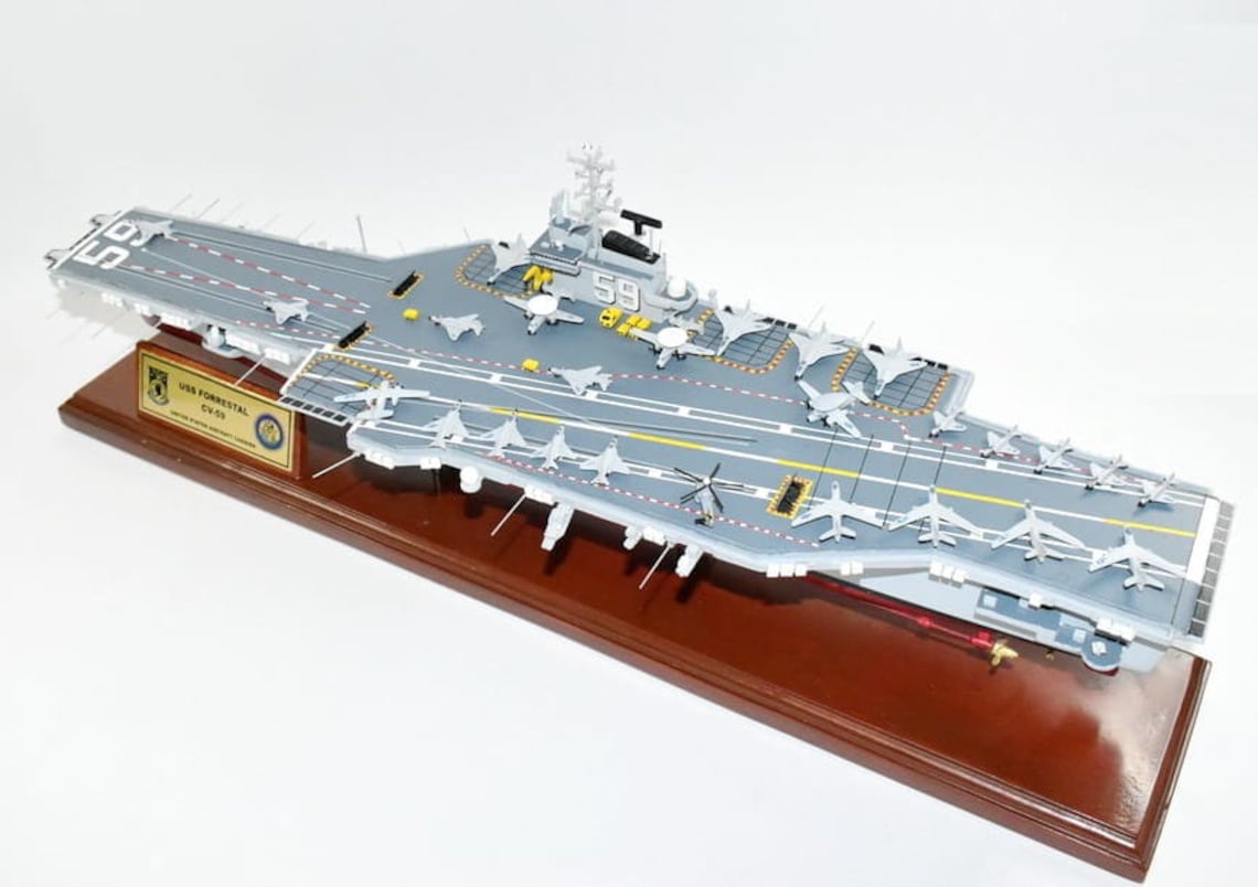 Uss Forrestal Cv-59 Aircraft Carrier Model | Etsy