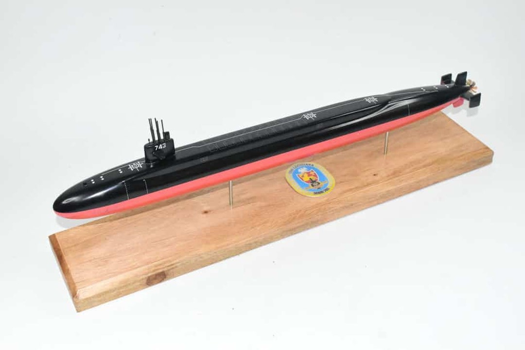 Uss Louisiana Ssbn 743 Submarine Modelnavyscale Modelmahogany20 Inchohio Class Etsy