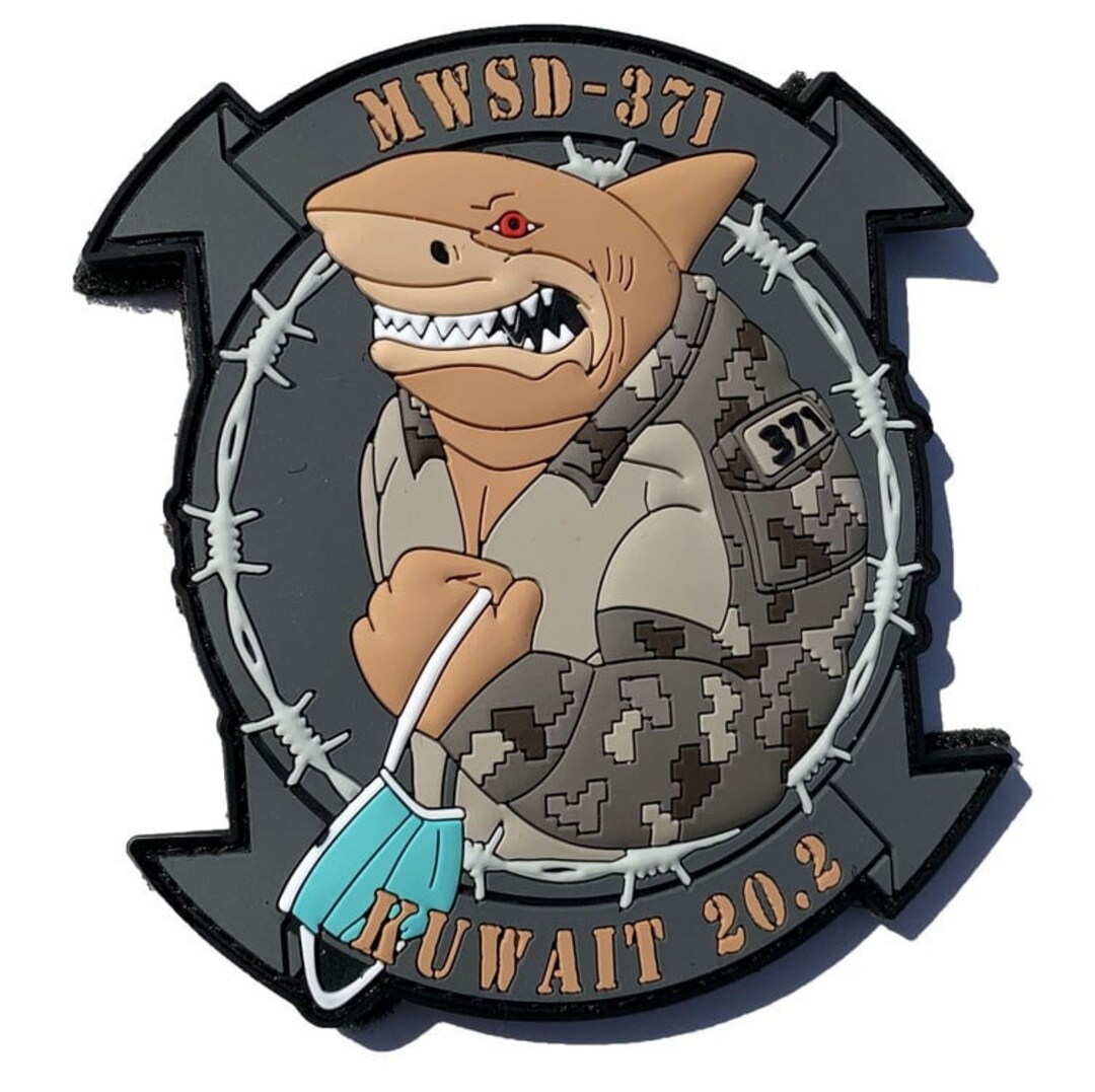 MWSS-371 Sand Sharks PVC patch Hook and Loop - Etsy.de