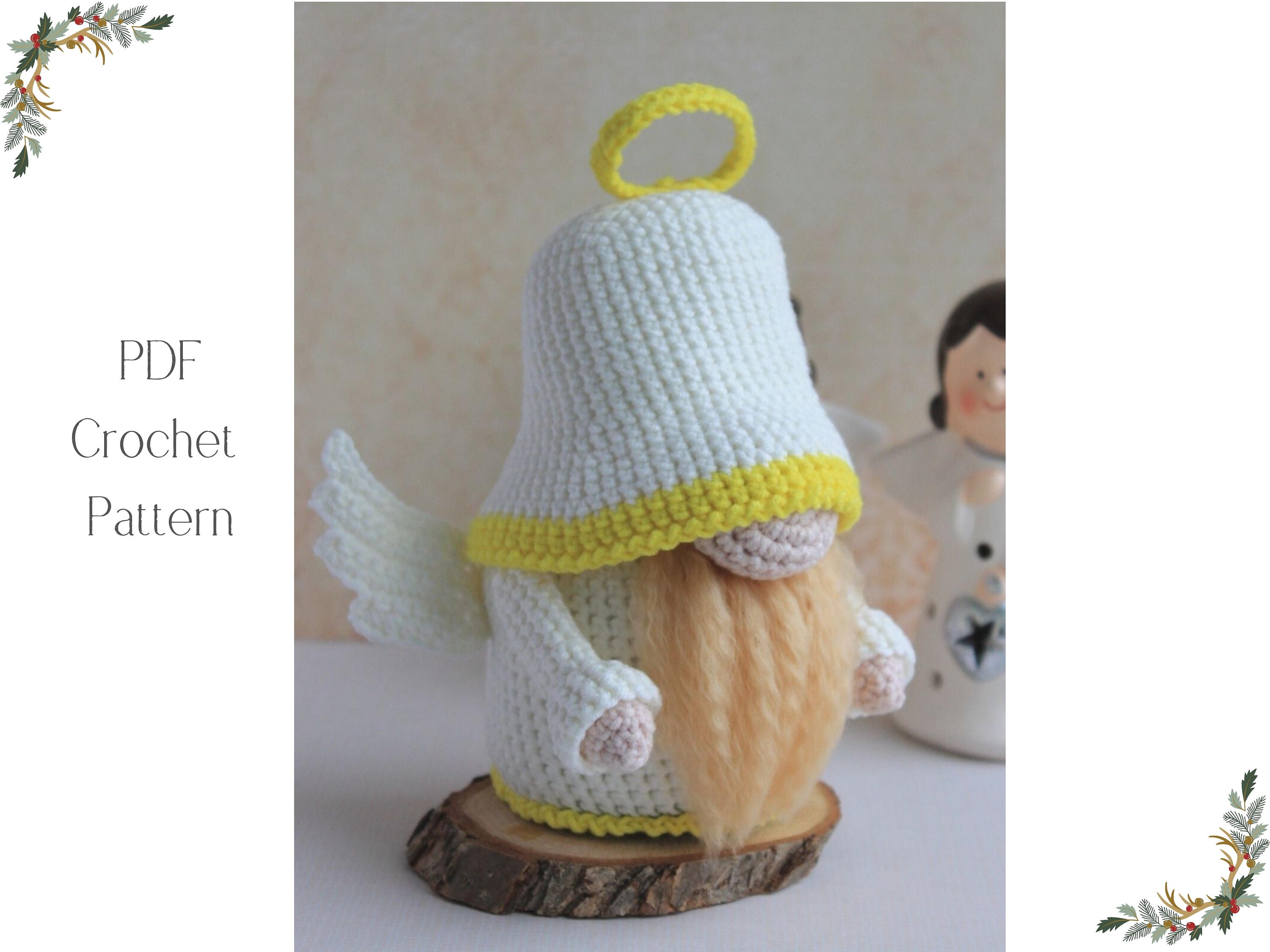 Christmas Angel Gnome Crochet Pattern Angel Amigurumi Pattern - Etsy