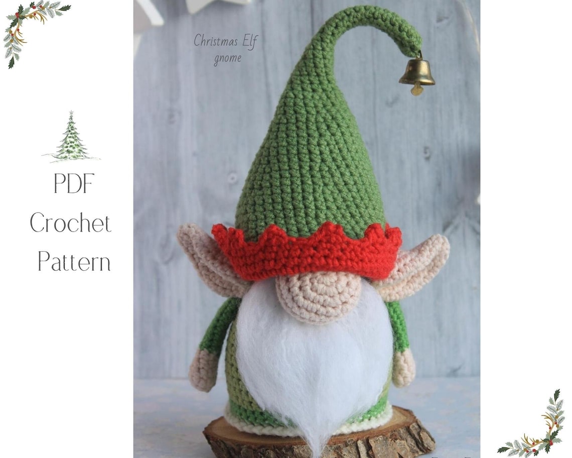 Elf Crochet Gnome Pattern Amigurumi Elf Gnome Tutorial - Etsy