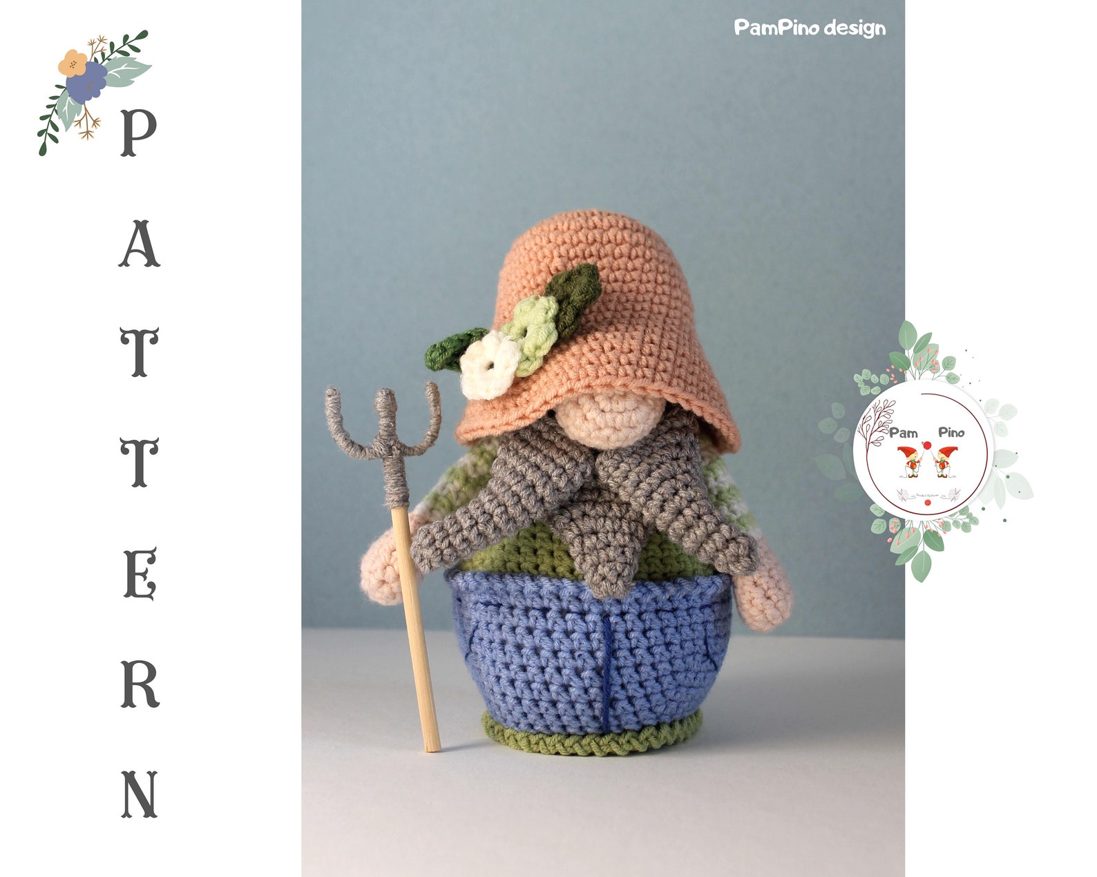 Crochet Farmer Gnome Pattern Amigurumi Farmer Crochet Gnome - Etsy
