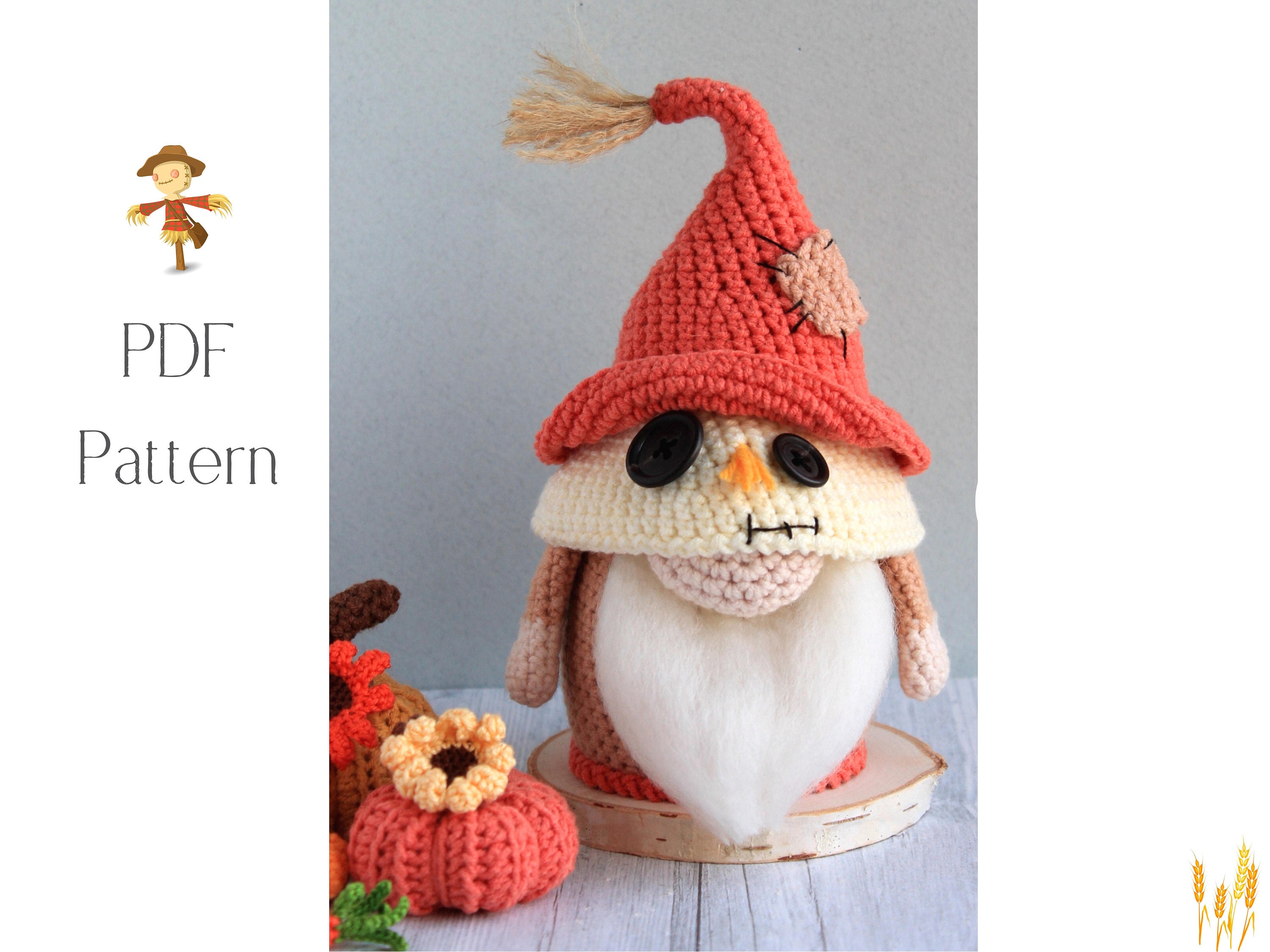 Crochet Autumn Harvest Gnomes Set Amigurumi Harvest Pattern - Etsy