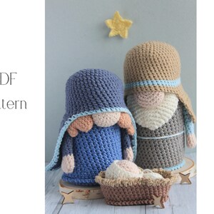 Crochet Christmas Nativity Gnomes Pattern, Amigurumi Nativity Set ...