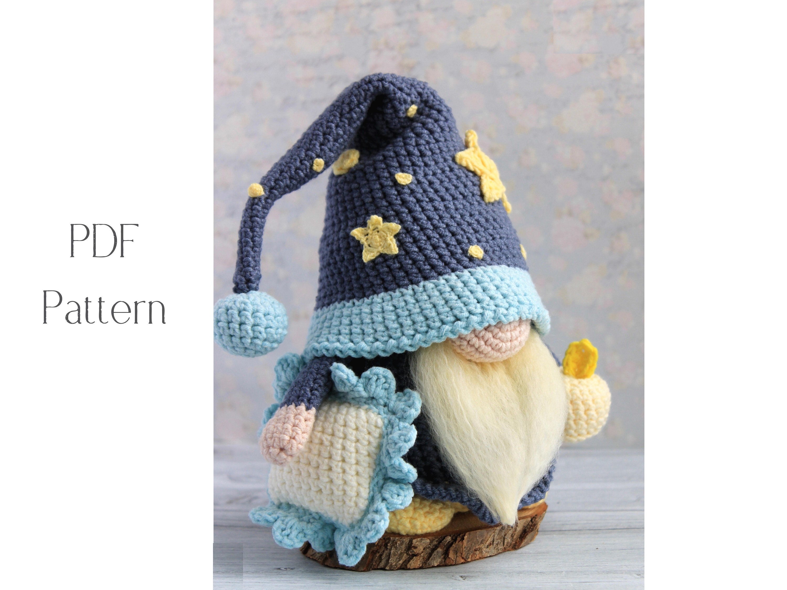 Crochet Gnome Moon and Sleep Amigurumi Gnome Pattern Crochet - Etsy