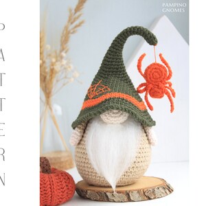 Crochet Halloween Spider Gnome Pattern, Amigurumi Spider Gnome Crochet ...