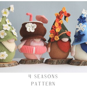 Crochet Pattern Four Seasons Gnomes, Season Gnomes, Amigurumi Season ...