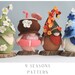Crochet Pattern Four Seasons Gnomes, Season Gnomes, Amigurumi Season ...