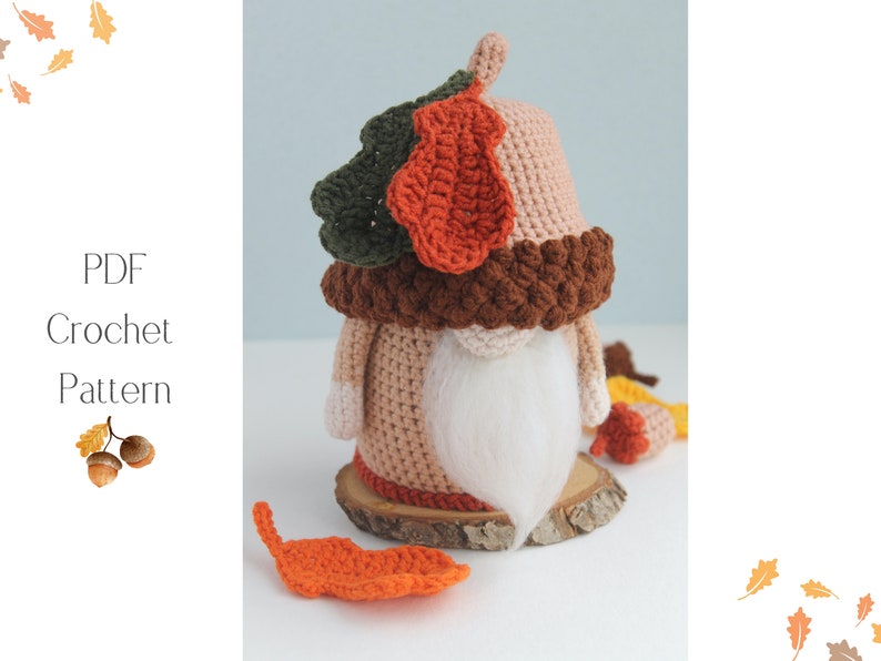 Crochet Acorn Gnome Pattern Amigurumi Acorn Gnome - Etsy