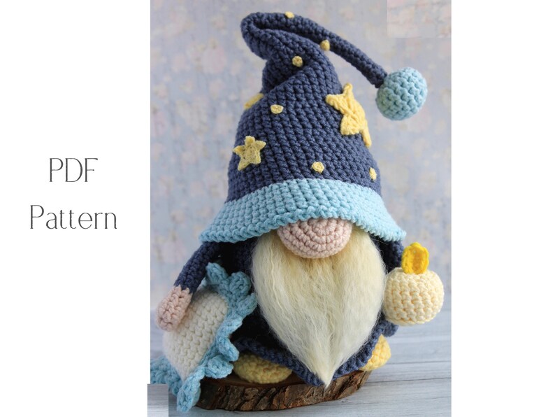 Crochet Gnome Moon and Sleep Amigurumi Gnome Pattern Crochet - Etsy