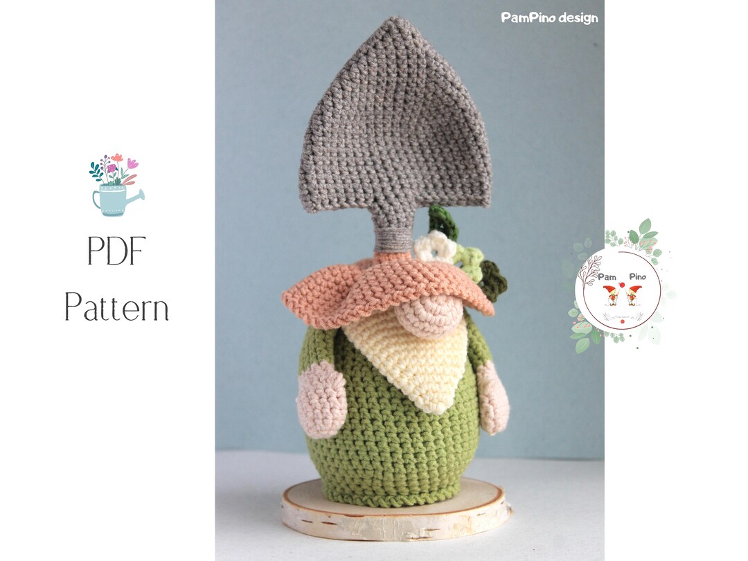 Crochet Shovel Gnome Pattern, Amigurumi Shovel, Crochet Gnome Garden - Etsy