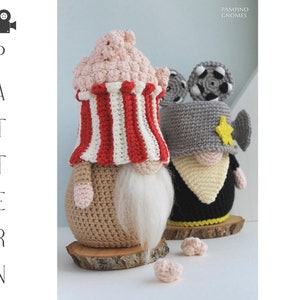 Crochet Pattern Cinema Gnomes Set, Movie Gnomes Set, Crochet Movie ...