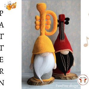 Crochet Trumpet Gnome Pattern, Amigurumi Trumpet, Crochet Gnome - Etsy