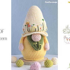 Crochet Easter Gnomes Set Pattern, Amigurumi Easter Gnomes, Crochet ...