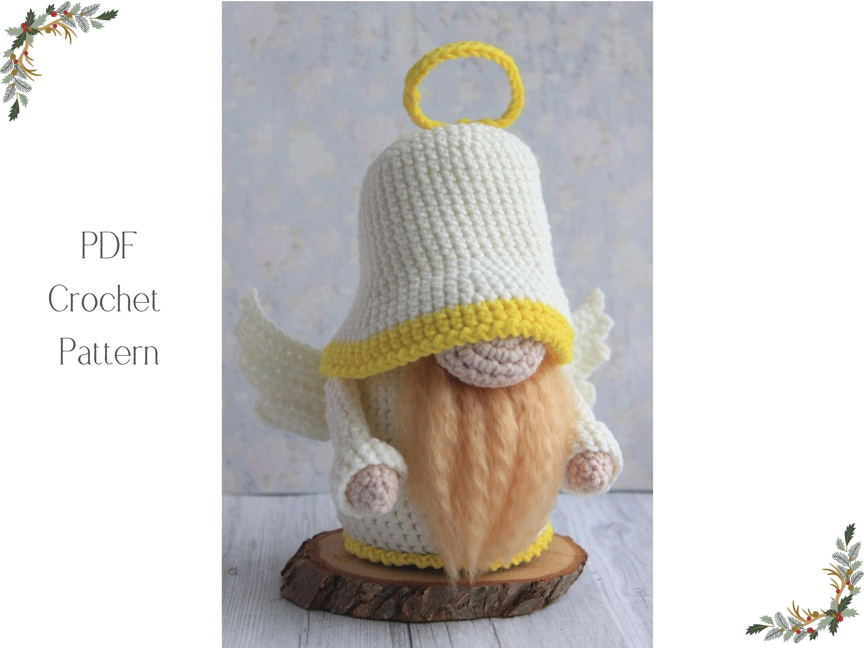 Christmas Angel Gnome Crochet Pattern Angel Amigurumi Pattern - Etsy