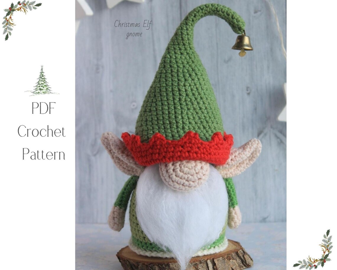 Elf Crochet Gnome Pattern Amigurumi Elf Gnome Tutorial - Etsy
