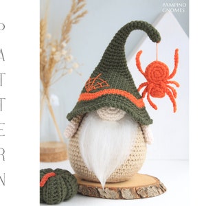 Crochet Halloween Spider Gnome Pattern, Amigurumi Spider Gnome Crochet ...