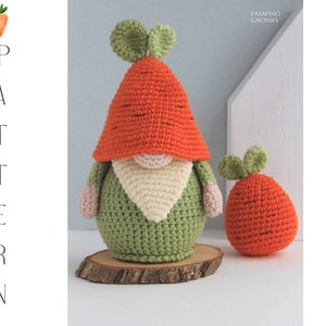 Crochet Easter Carrot Gnome Pattern, Amigurumi Carrot, Crochet Easter ...
