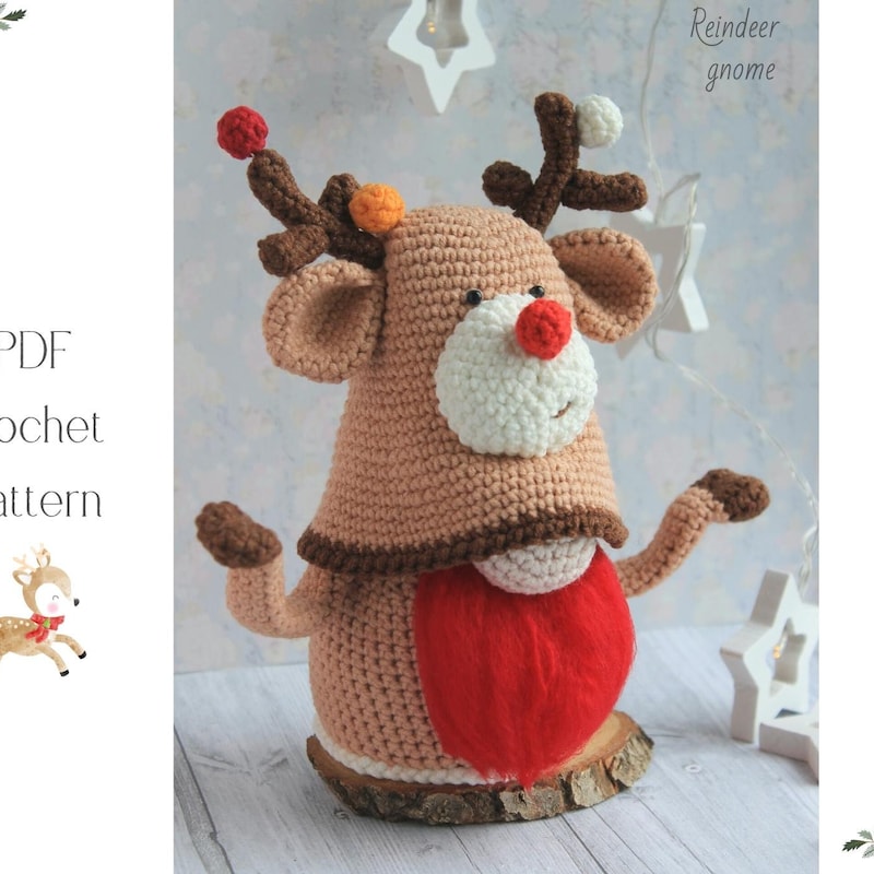 Reindeer Gnome - Etsy