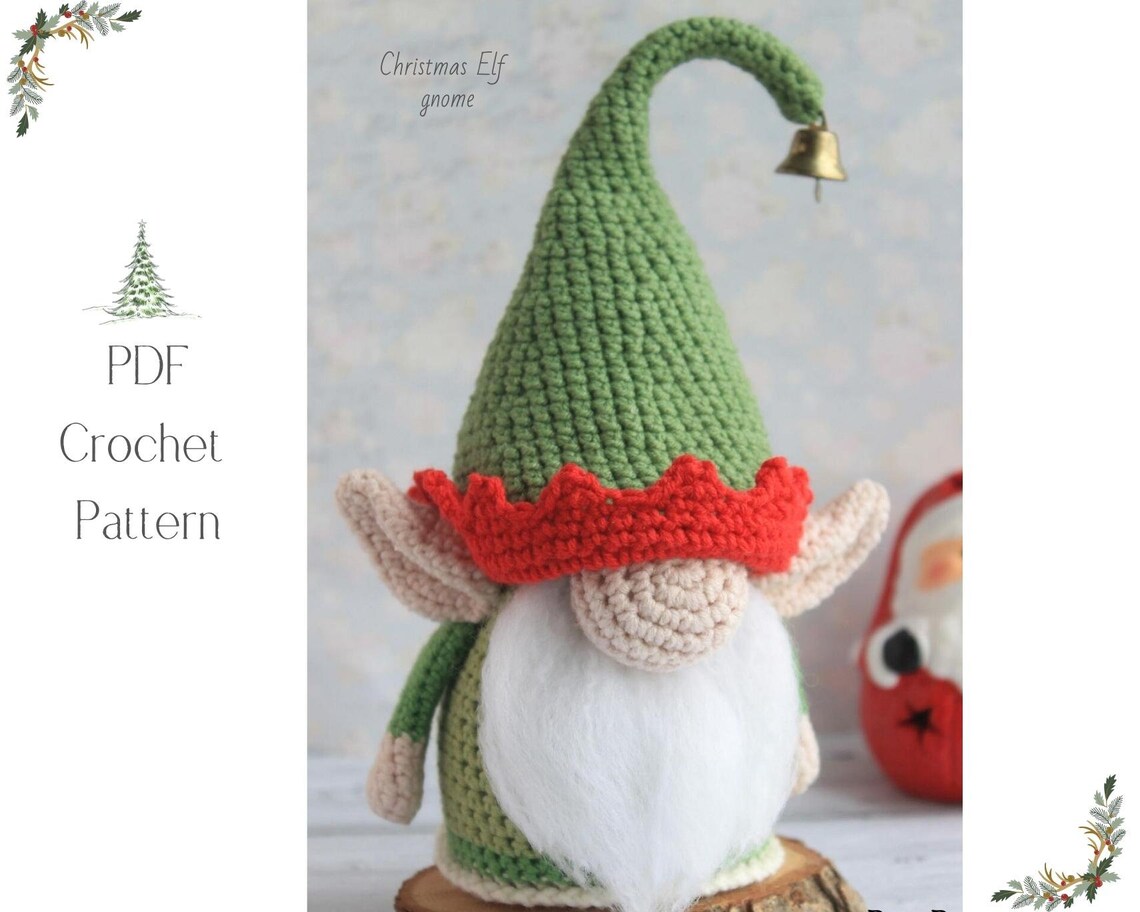 Elf Crochet Gnome Pattern Amigurumi Elf Gnome Tutorial - Etsy
