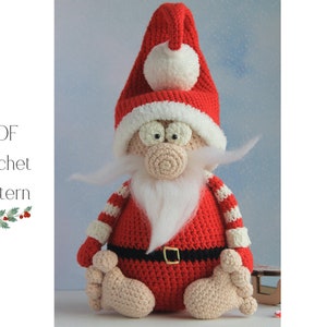 Crochet Santa Gnome Pattern, Amigurumi Santa Gnome - Etsy