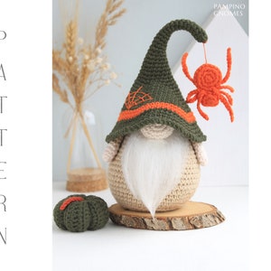 Crochet Halloween Spider Gnome Pattern, Amigurumi Spider Gnome Crochet ...