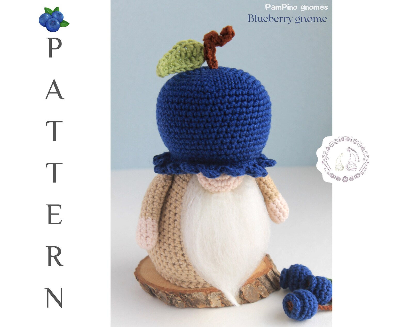 Crochet Blueberry Gnome Pattern Amigurumi Blueberry Crochet - Etsy