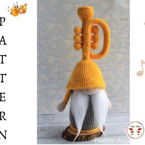 Crochet Trumpet Gnome Pattern, Amigurumi Trumpet, Crochet Gnome - Etsy