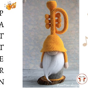 Crochet Trumpet Gnome Pattern, Amigurumi Trumpet, Crochet Gnome - Etsy