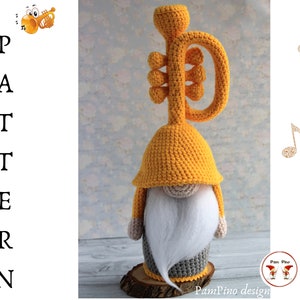 Crochet Trumpet Gnome Pattern, Amigurumi Trumpet, Crochet Gnome - Etsy