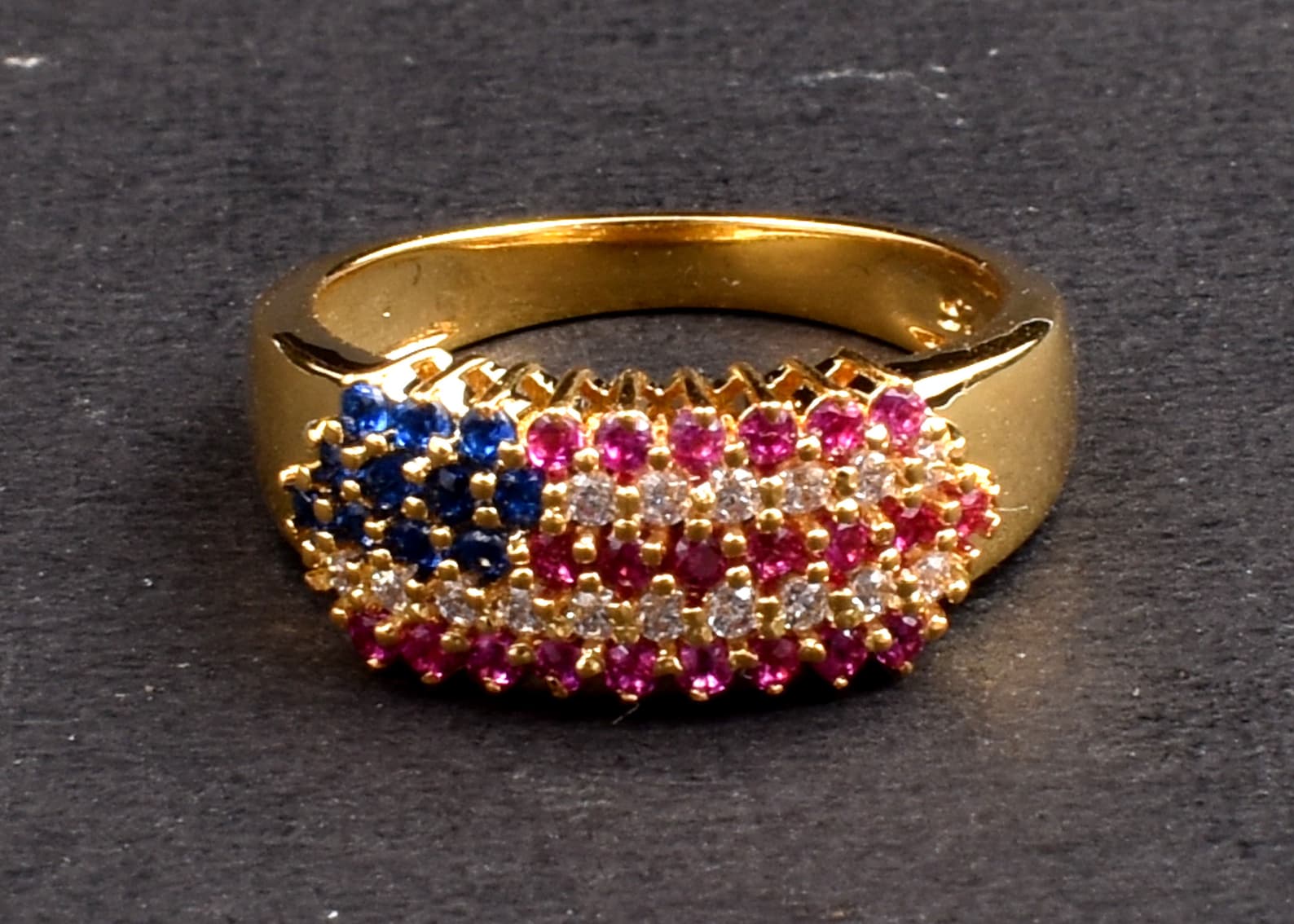 American Flag Statement Ring: Sterling Silver Patriotic Jewelry - Etsy