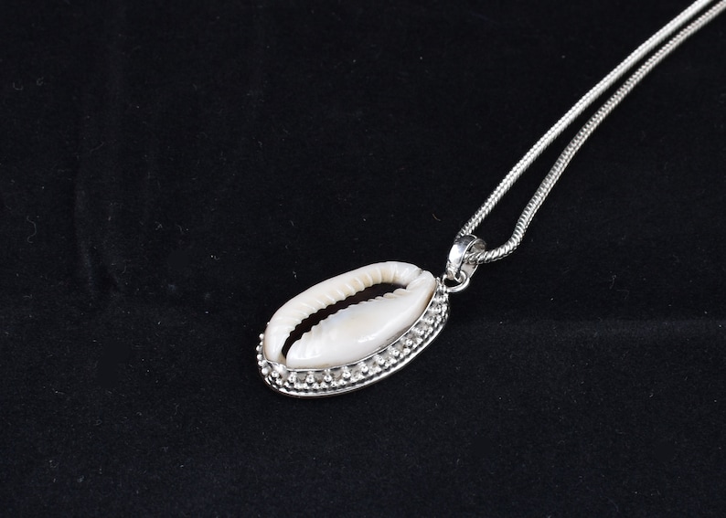 925 Sterling Silver-kodi Shell Pendant Necklace-sea Shell Charm-natural ...