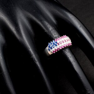 American Flag Statement Ring: Sterling Silver Patriotic Jewelry - Etsy