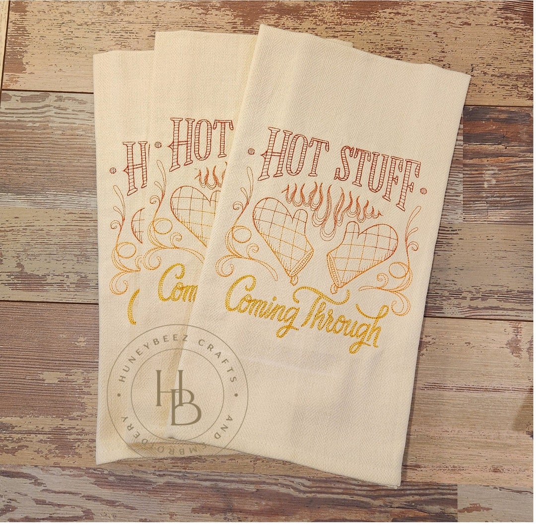 Personalized - Custom - Kitchen Towels - Hot Stuff Kitchen Towels - Etsy