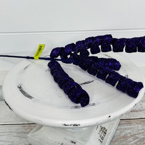 16 Purple Glitter Frizzy Curly Pick/spray by TCT Crafts Sparkling ...