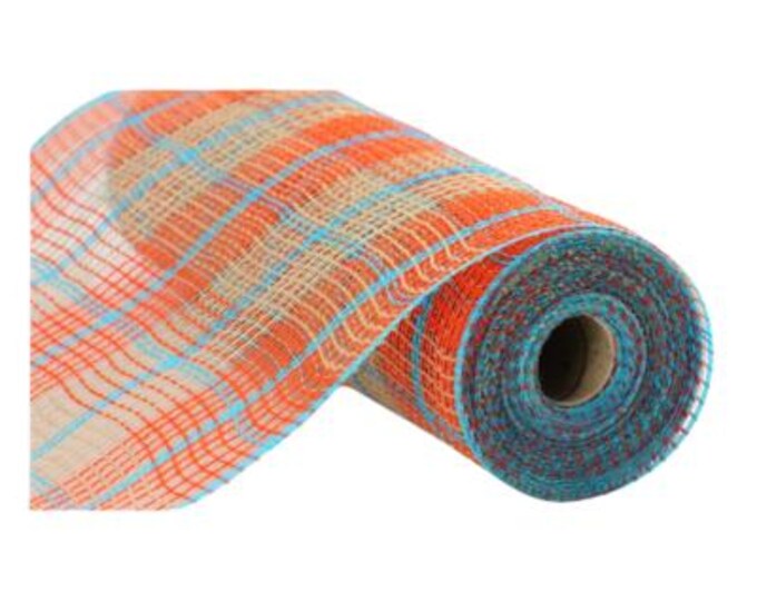 Olive Green Poly Burlap Check Mesh , 10 Inch Poly Burlap Mesh, Poly ...